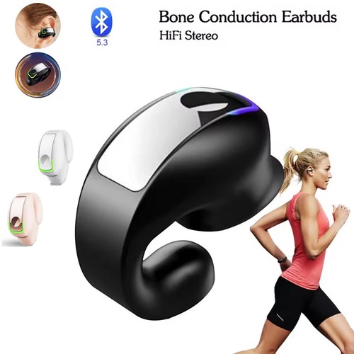Bone Conduction Earbuds Wireless Earphone Premium GD28 Single Ear Clip ...
