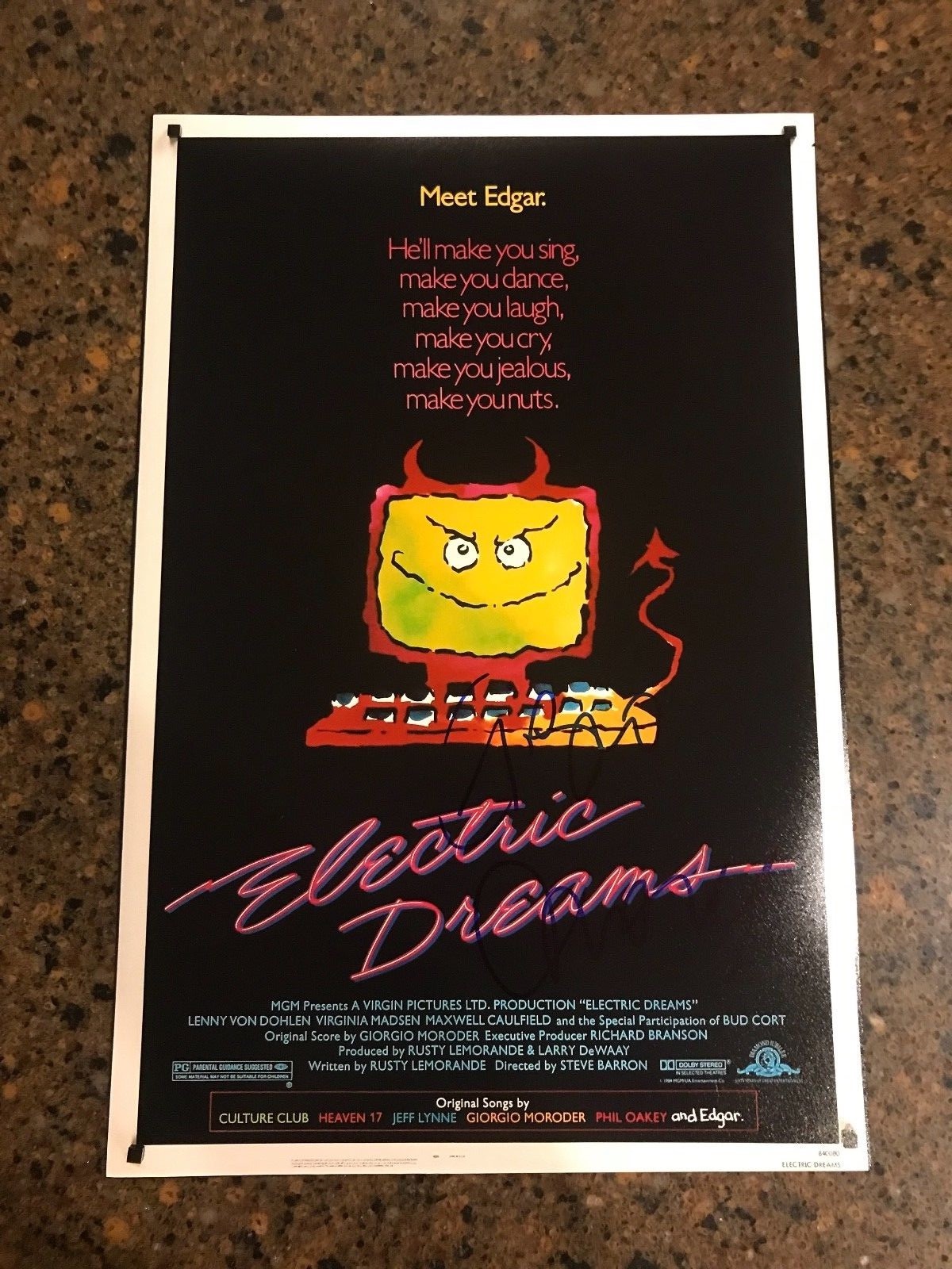 * GIORGIO MORODER * autographed signed 12x18 photo poster * ELECTRIC ...