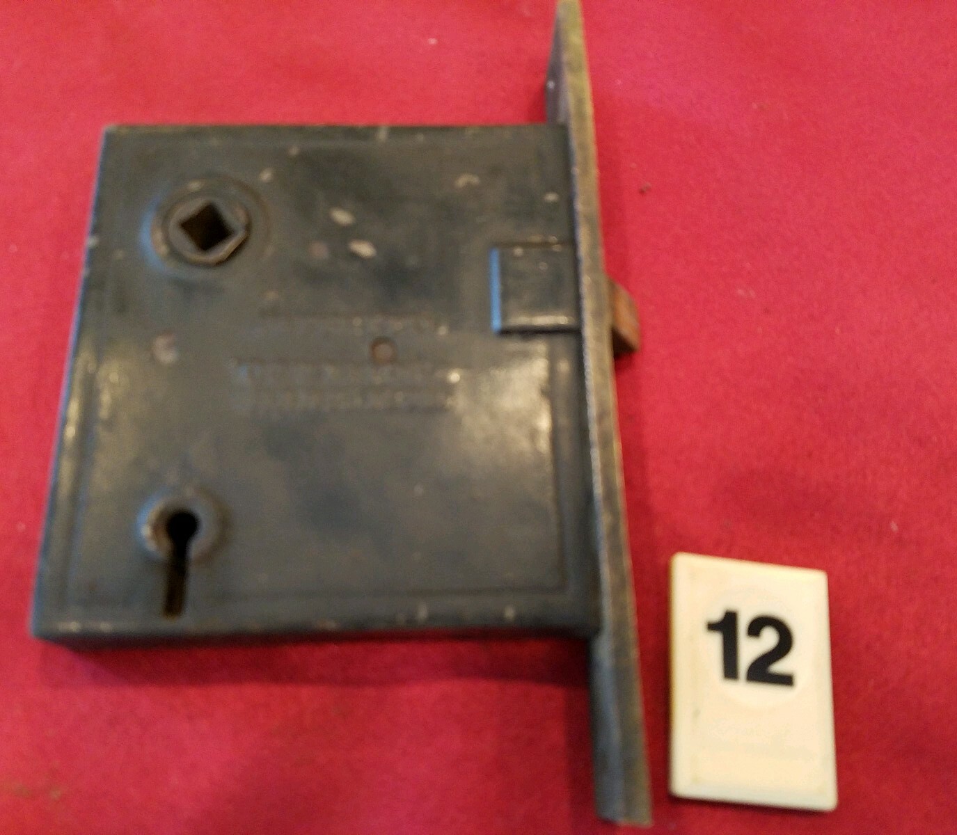 Vtg MORTISE DOOR LOCK SKELETON KEY DEADBOLT BRASS FACEPLATE WORKING ...