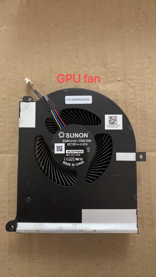 CPU+GPU Cooling Cooler Replacement Fan For Dell Alienware Area-51m R2 ...