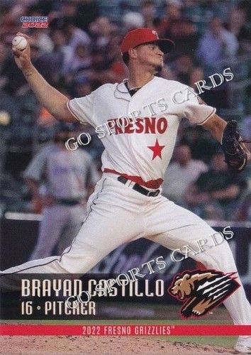 2022 Fresno Grizzlies Brayan Castillo RC Rookie Colorado Rockies DR | eBay