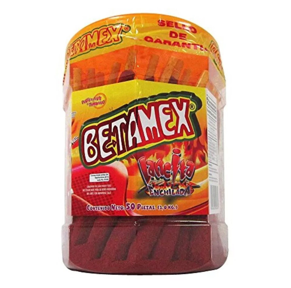 Betamex Banderilla Tarugos Tamarindo Chile Mexico Tamarind Candy Sticks ...