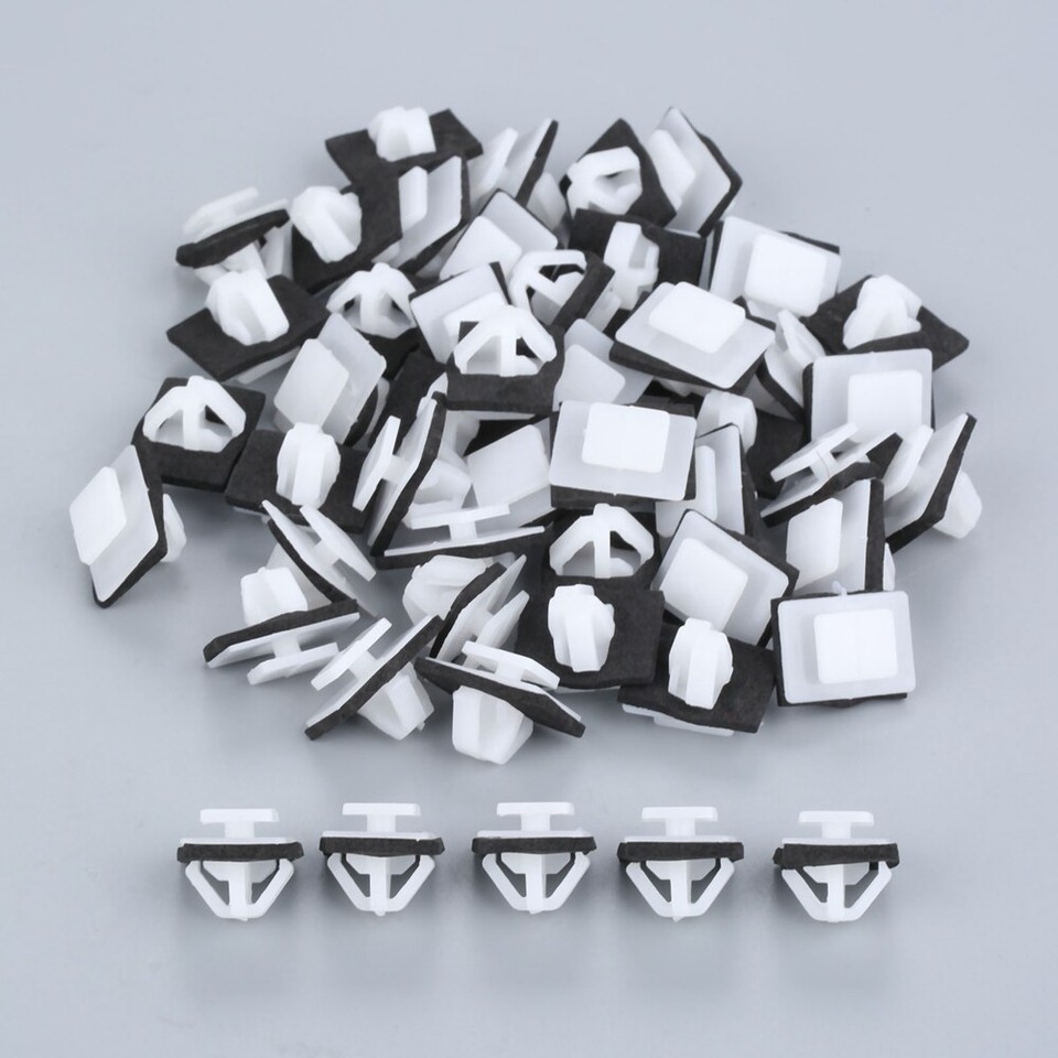 50pcs Door Panel Retainer Clips Fastener Side Skirt Sill Guard Rocker ...