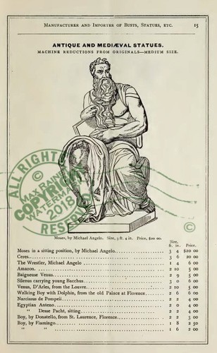 R Castelvecchi (1878) Samples CATALOG Antique Plaster Statue Busts ...