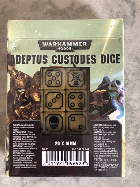 Warhammer 40k Adeptus Custodes 20 X 16mm Dice for sale online | eBay