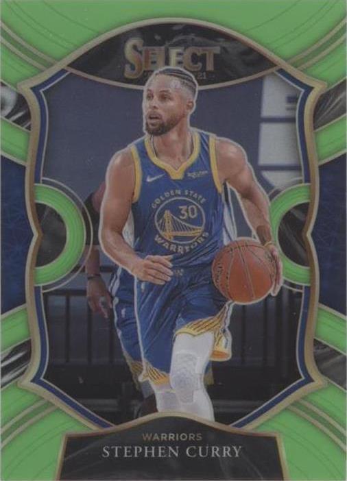 2020-21 Panini Select - Concourse Stephen Curry #57 Neon Green Prizm ...