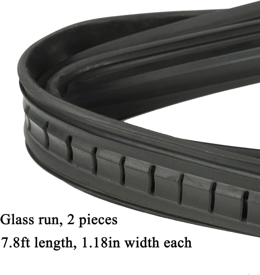 Front Door Window Run Sweep Felts Weatherstrip Seals Kit Set for Chevy ...