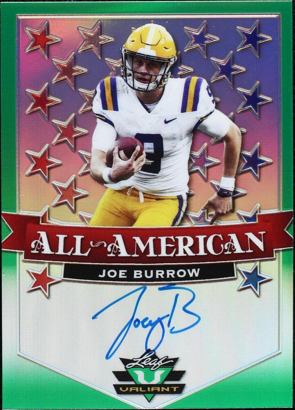 2020 Leaf Valiant - All-American Joe Burrow #AA-JB1 /75 (AU, RC) for ...