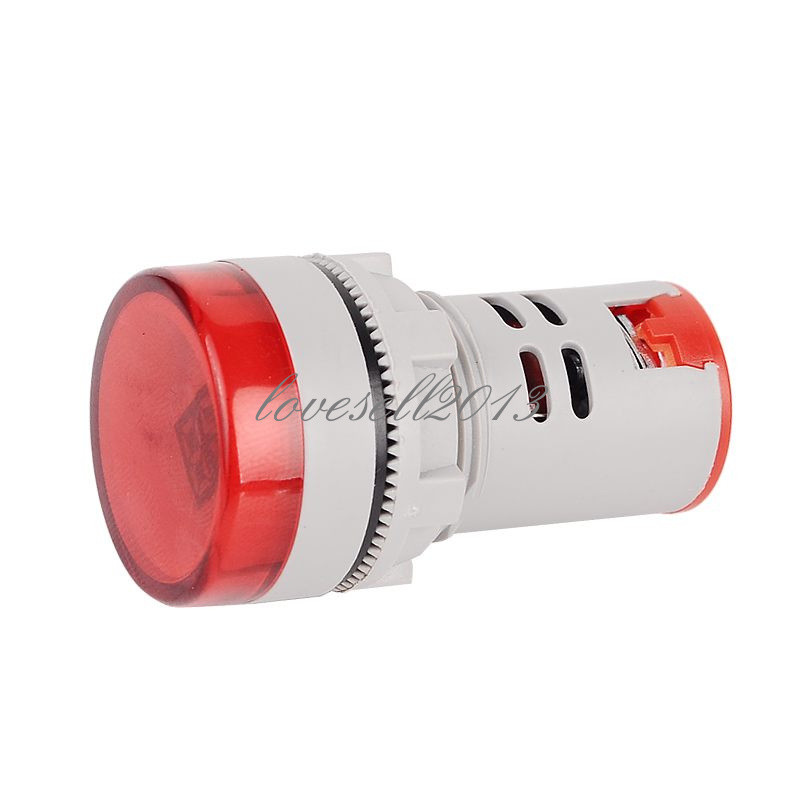 22MM Red AC60-500V LED Voltmeter Voltage Meter Indicator Pilot Light ...