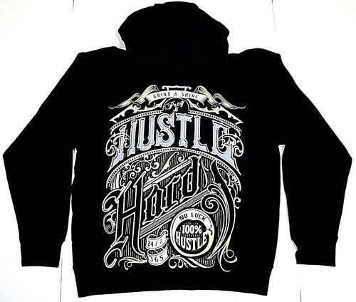 HUSTLE HARD Hooded Sweatshirt Cash Money Grind & Shine Pullover Hoodie ...
