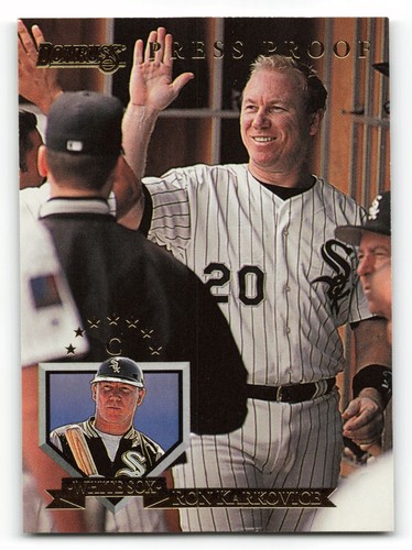 1995 Donruss - Press Proofs #198 RON KARKOVICE PR2000 Chicago White Sox ...