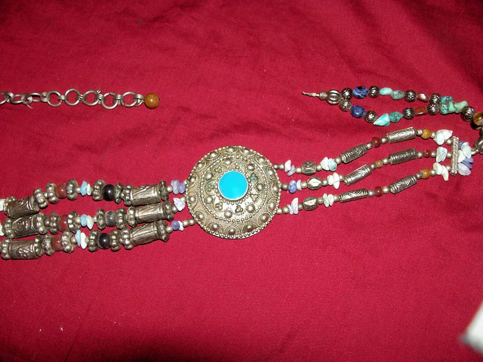 Old Hippy Belt Concho Bead Trinket Gypsy Indian Women’s Vintage Western ...