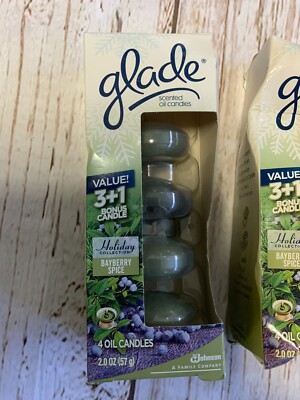 Glade BAYBERRY SPICE Winter Collection 4 Oil Candle Refills 2.0 oz New ...