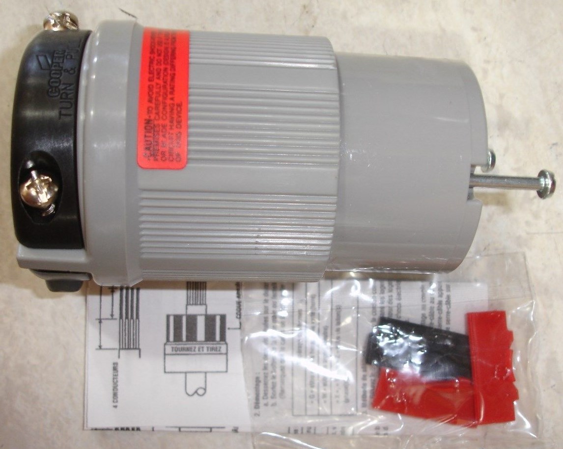 NEW Cooper 7413C 20 Amp 120/208 volt 3 Phase Y 4 pole 4 wire Twist Lock ...