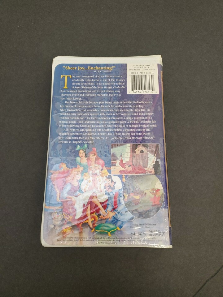 Cinderella (VHS, 1995) Brand New Sealed 786936526530| eBay