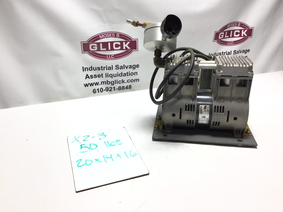 THOMAS Piston Air Compressor 0.333 hp, 1 Phase, 115V AC, 25 | eBay