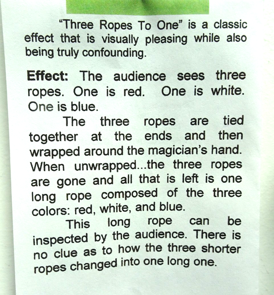 MAGIC TRICK - Three ropes to one W/Gospel Lesson idea included - NEW | eBay