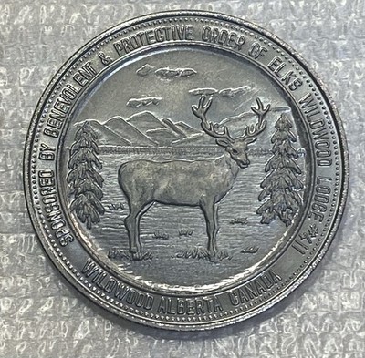1985 WILDWOOD ALBERTA ELKS LODGE #411 COIN WORLD $2 Trade Token ...