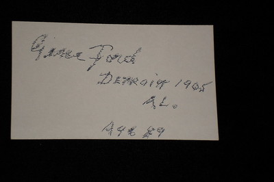 GENE FORD SIGNED AUTOGRAPHED 3X5 INDEX CARD 1905 TIGERS (d.1973) | eBay