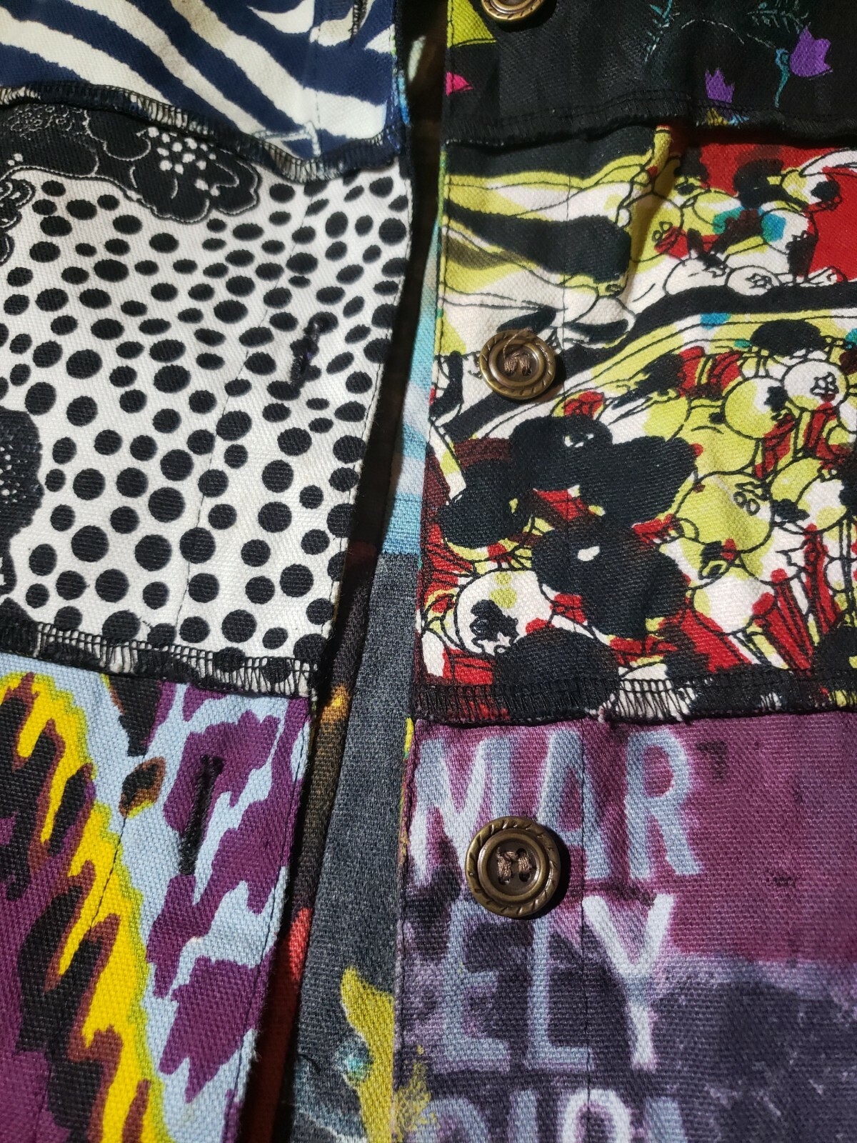 Gaudy Couture Colorful, Patchwork, Lightweight Jacket , Size S | eBay