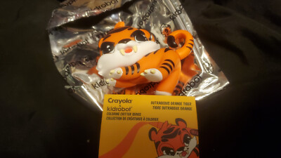 Kidrobot Crayola Coloring Critter Outrageous Orange Tiger Vinyl Figure ...