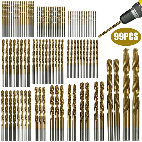 99PCs HSS Cobalt Twist Drill Bits HSS-Co For Hard Metal Stainless Steel ...