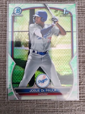 2023 Bowman Chrome Josue De Paula BCP-111 Lunar Glow Refractor 1st ...