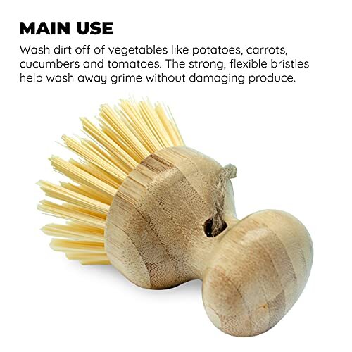 Bamboo Vegetable Palm Brush Round Palm Scrubber For Pots Pans 1 Pack | eBay