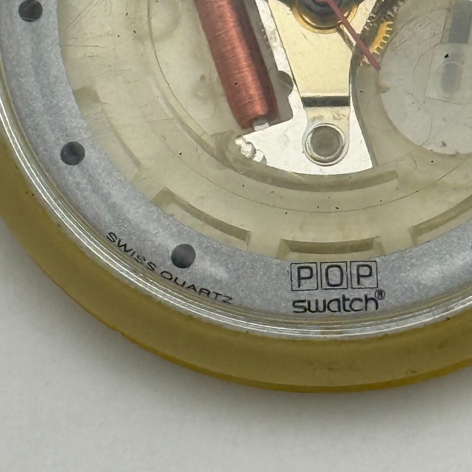 39mm Vintage 1987 Swatch Pop BK102 Hot Turq Watch UNTESTED PARTS REPAIR ...