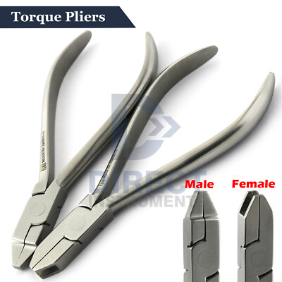 Male & Female Orthodontic Torquing Pliers Dental Torque Bending ...