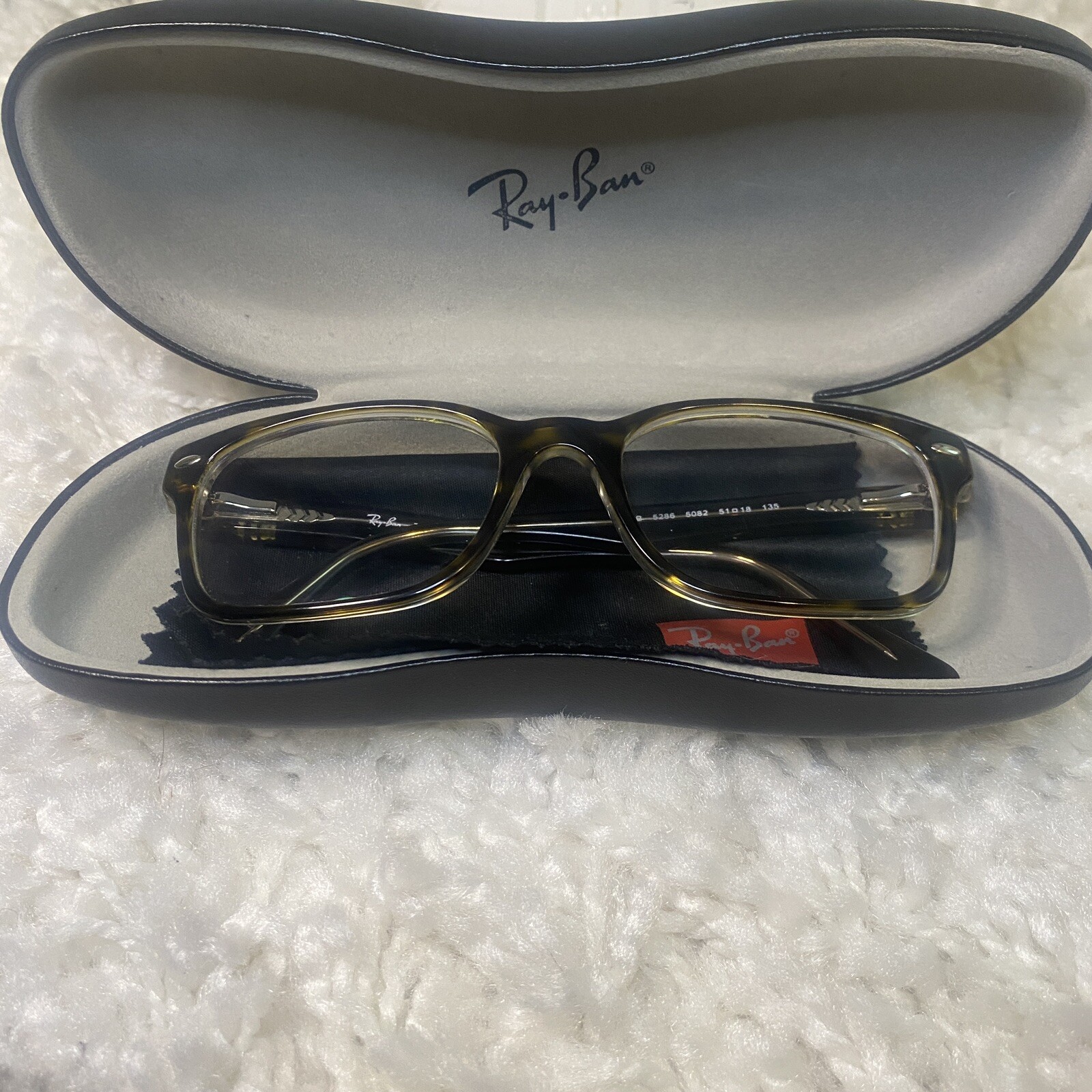 Ray-Ban RB5286 5082 Brown Crystal Tortoise Eyeglasses Frame 51-18-135 ...