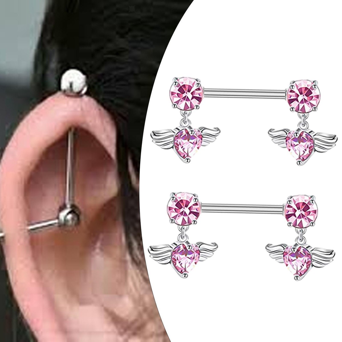 Unique Industrial Bars Kakonia Industrial Piercing Jewelry 14G 16G