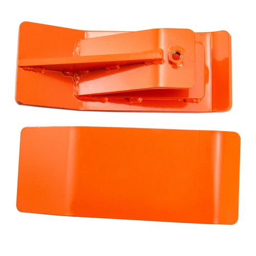 Orange Tractor Bucket Ski Edge Tamer Skid Protector Snow Leaf Removal ...