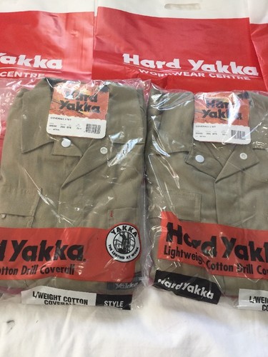 2 HARD YAKKA OVERALLS SIZE 87S - LONG SLEEVE- GREAT QUALITY | eBay