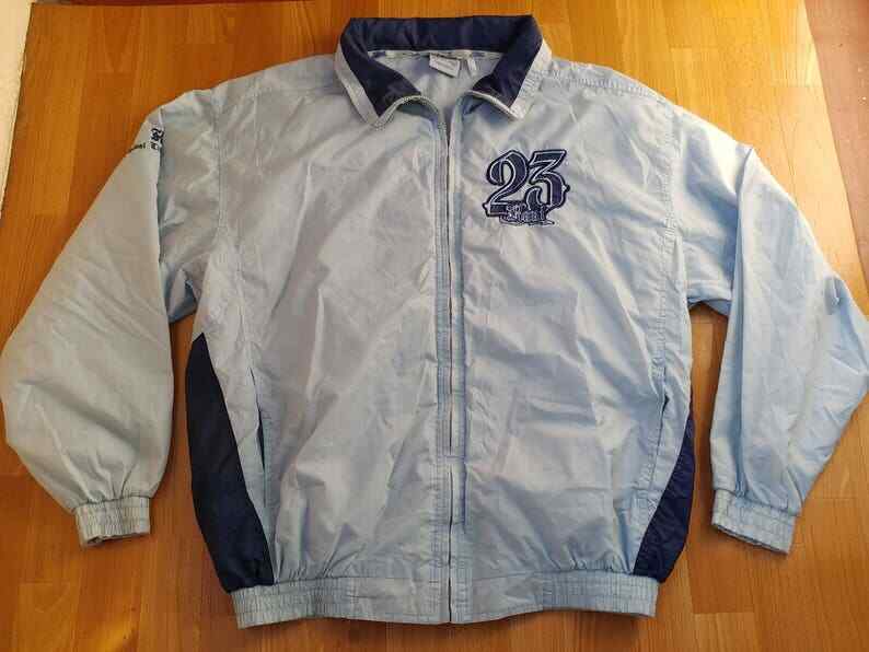 Karl Kani jacket, Brooklyn, blue, vintage Kani bomber… - Gem