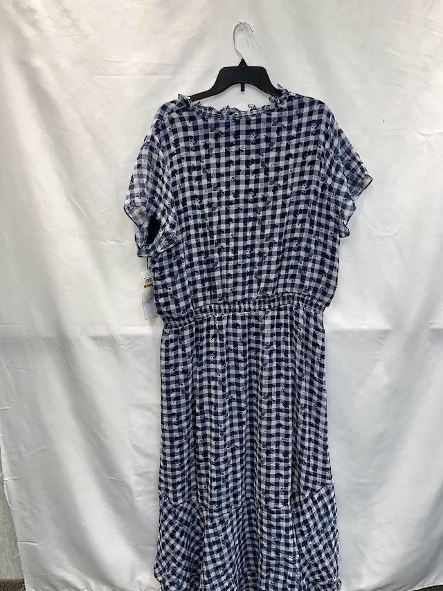 MSRP $109 1.State Trendy Plus Size Wildflower Bo Gingham Floral White ...