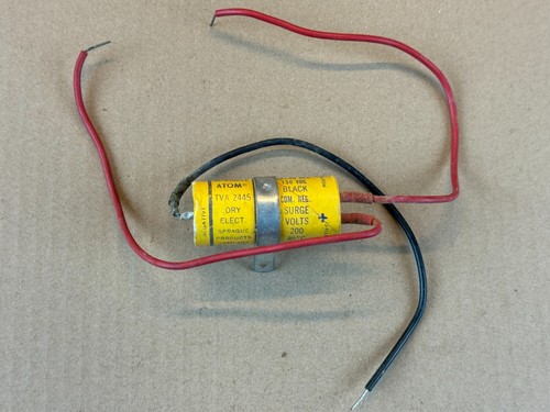 NOS Vintage TVA-2445 Sprague Atom Paper Capacitor 40 + 40 uf 150v ...