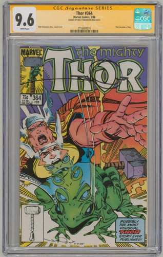 Thor #364 CGC SS 9.6 SIGNED Walt Simonson Cover Story & Art 1st Throg ...
