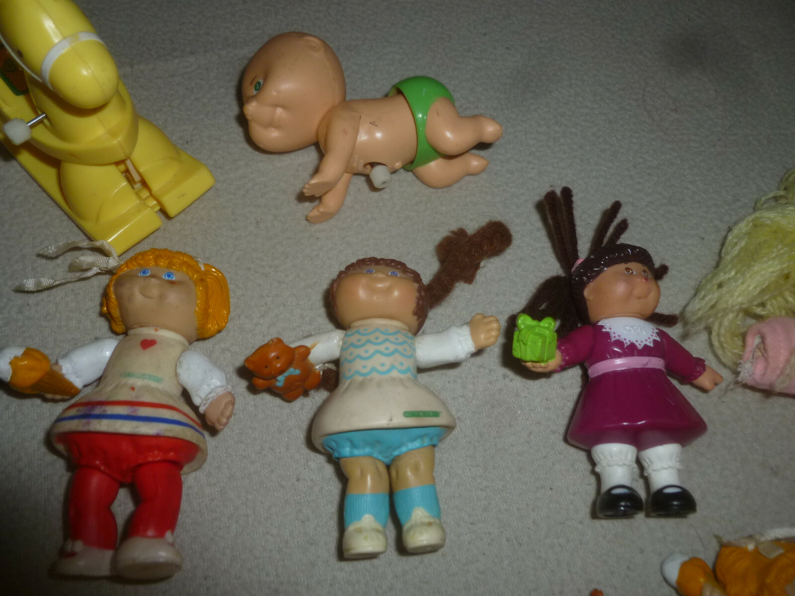 CABBAGE PATCH KIDS MINI POSEABLE FIGURES LOT VINTAGE ROCKING HORSE ...