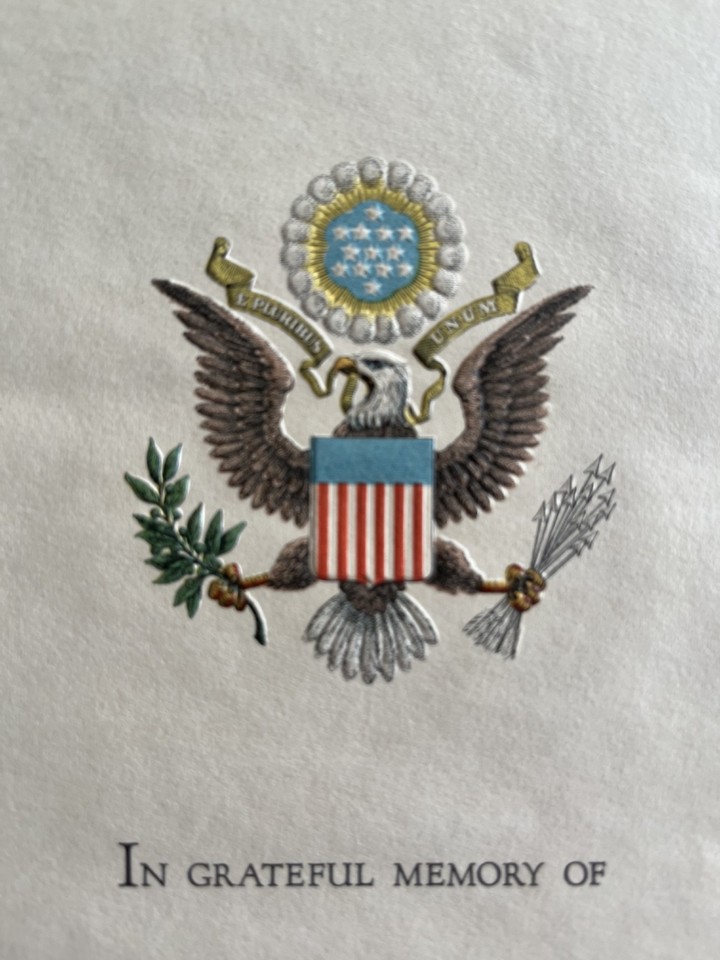 WW2 Fallen Soldier Historical Letter Signed By FDR Franklin Delano ...