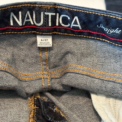 NAUTICA JEANS CO. Size 4/27 straight leg Dark Fade Denim NAUTICA JEANS CO. Size 4/27 straight leg Dark Fade Denim