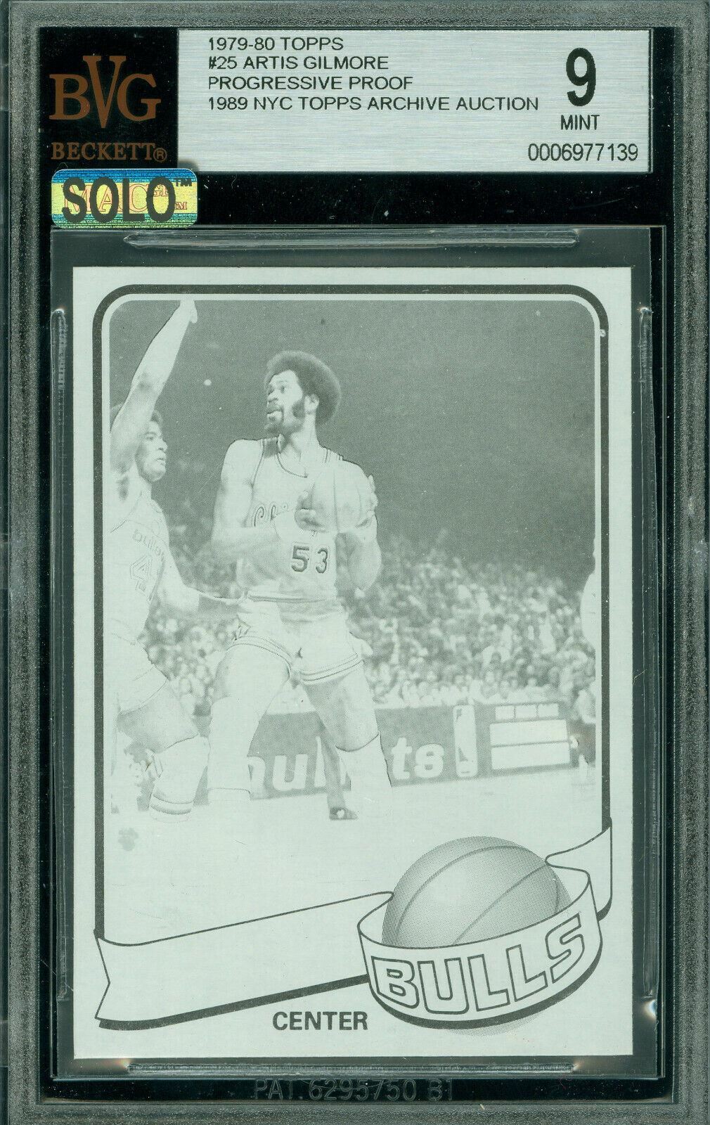 1979-80 TOPPS LOA #25 ARTIS GILMORE HOF PROOF BGS 9 MAC SOLO FINEST ...