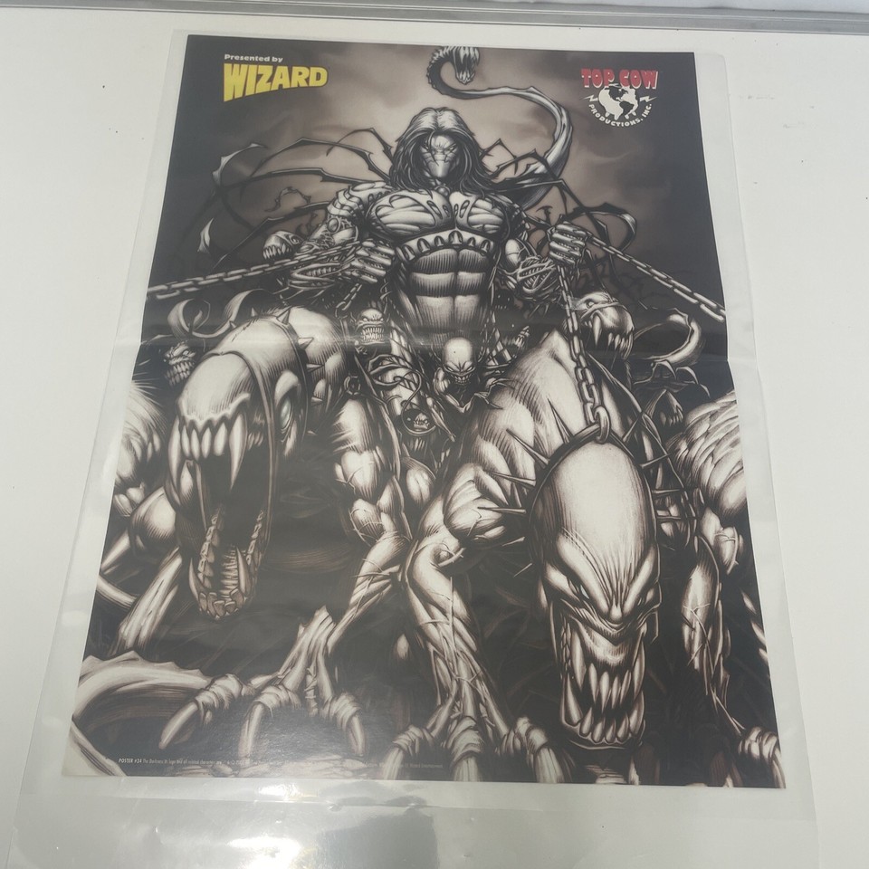 Vintage 90s double sided Wizard poster Marvel Comics Marvel Spiderman ...