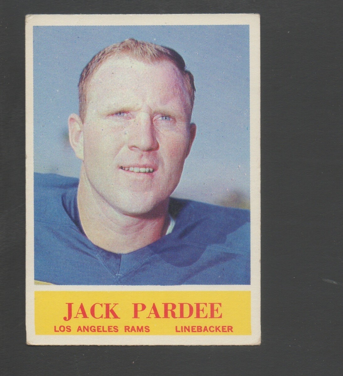 1964 Philadelphia Football Card #92 Jack Pardee-Los Angeles Rams Ex ...