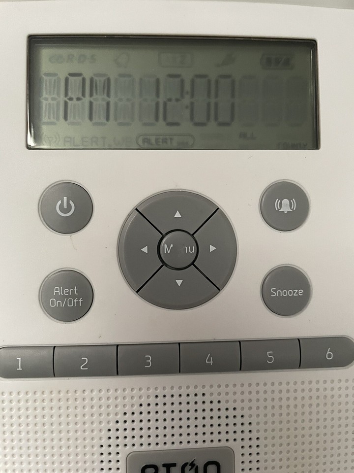 Eton American Red Cross ZoneGuard Weather Radio Alarm Clock 90db Siren ...