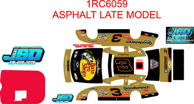 1RC ASPHALT LATE MODEL 1RC6059 WRAP DALE EARNHARDT 1998 BPS 1X18 SCALE ...