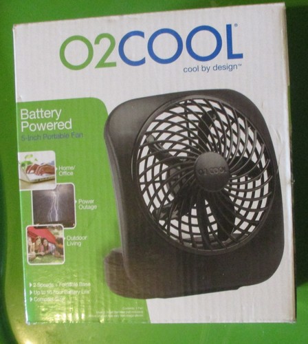 O2COOL Treva 5 Inch Battery Powered Fan Portable Desk Fan 2 Cooling ...