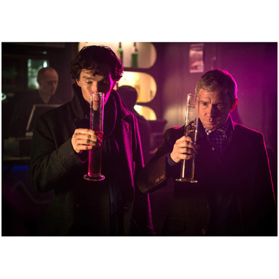 Benedict Cumberbatch as Sherlock Drinking with Martin Freeman 8 x 10 ...
