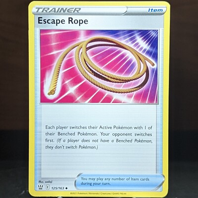 Escape Rope 125/163 NM Battle Styles Near Mint Pokemon TCG Set Card ...