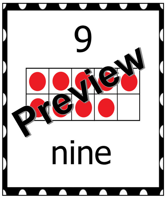 Educational Resource Bulletin Board Tens Frame Anchor Chart Posters ...